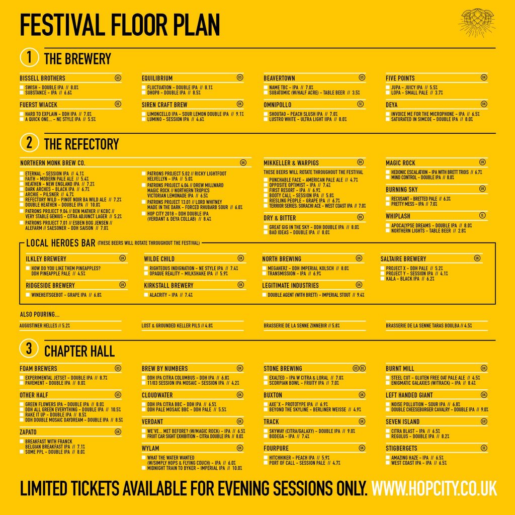 Hop City 2018 - Beer List Released - Beer News - Craft & Slice